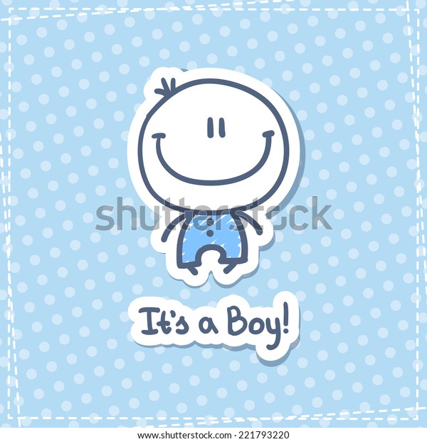Boy Vector Hand Drawn Baby Boy Stock Vector (Royalty Free) 221793220 ...