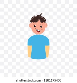 Boy Vector Icon Isolated On Transparent Stock Vector (Royalty Free ...