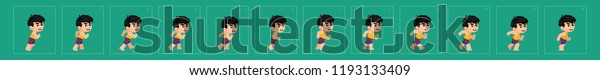 Boy Walk Cycle Animation Walk Cycle 库存矢量图（免版税）1193133409 | Shutterstock