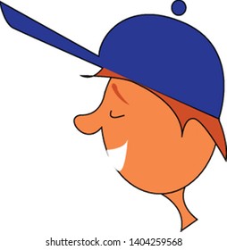 Boy Wearing Blue Hat Smiling Face Stock Vector (Royalty Free ...