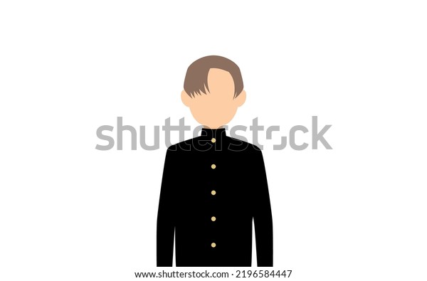 Boy Wearing School Uniform Stand Upright Stock Vector (Royalty Free ...