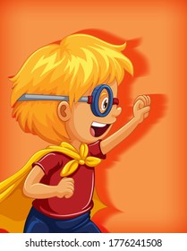 Boy Wearing Superhero Stranglehold Position Cartoon Stock Vector ...