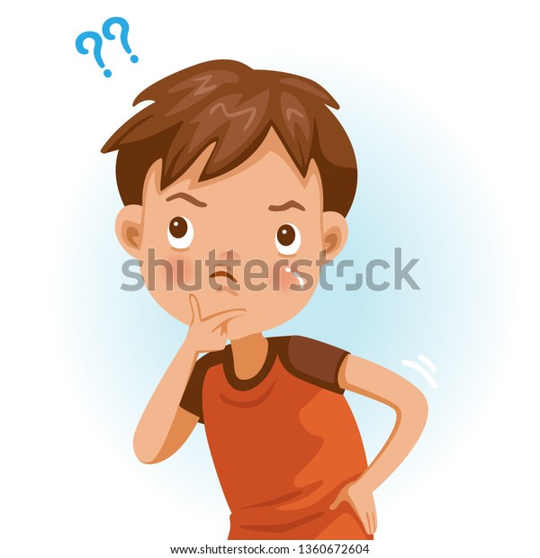 Boy Wonder Question Mark Handle On Stock Vector (Royalty Free) 1360672604