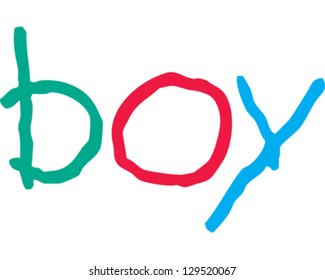 Boy Word Stock Vector (Royalty Free) 129520067 | Shutterstock
