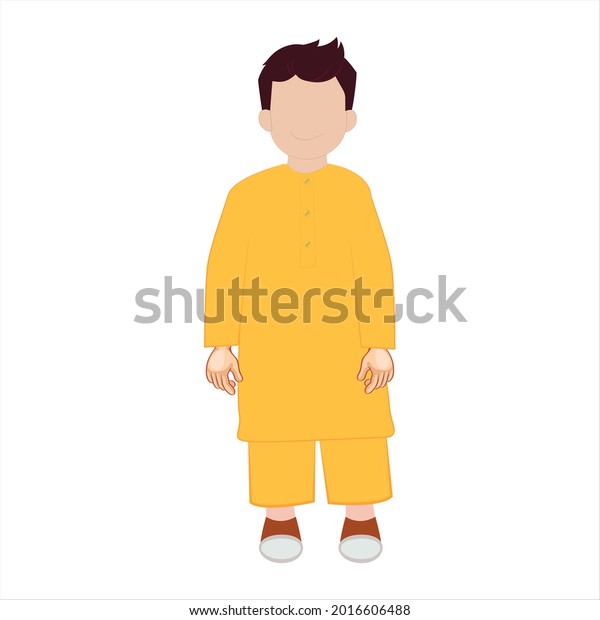 Boy Yellow Color Dress Vector Image Stock Vector (Royalty Free ...
