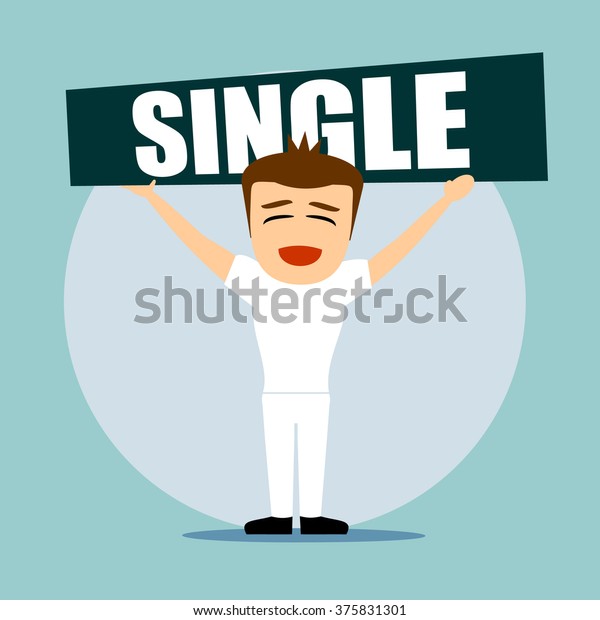 Boys Cartoon Character Single Status Stock Vector (Royalty Free) 375831301