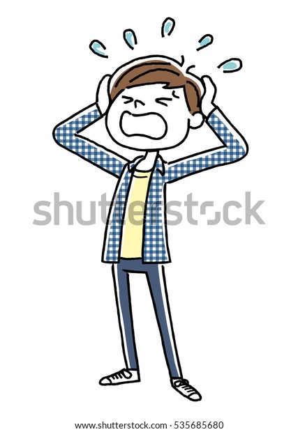 Boys Panic Stock Vector (Royalty Free) 535685680 | Shutterstock