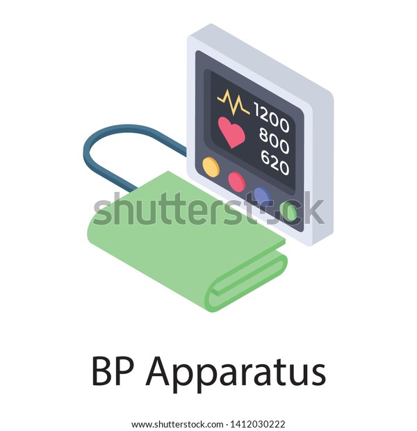 Bp Apparatus Icon Isometric Design Stock Vector (Royalty Free ...
