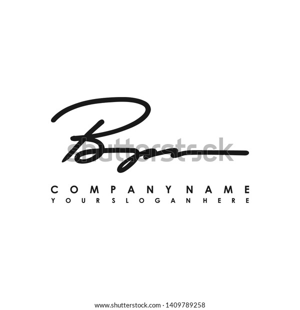 Bp Initial Signature Logo Handwriting Logo Stock Vector (Royalty Free ...