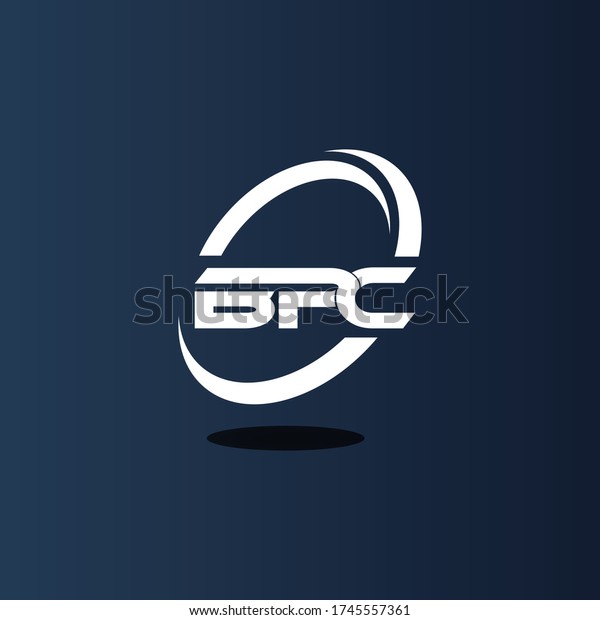Bpc Letter Logo Design Circle Stock Vector (Royalty Free) 1745557361