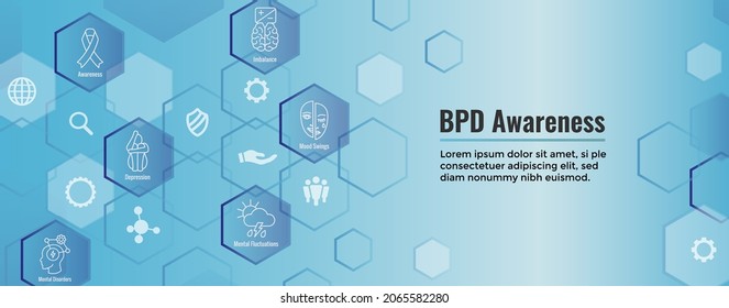 Bpd Borderline Personality Disorder Icon Set: vetor stock (livre de ...