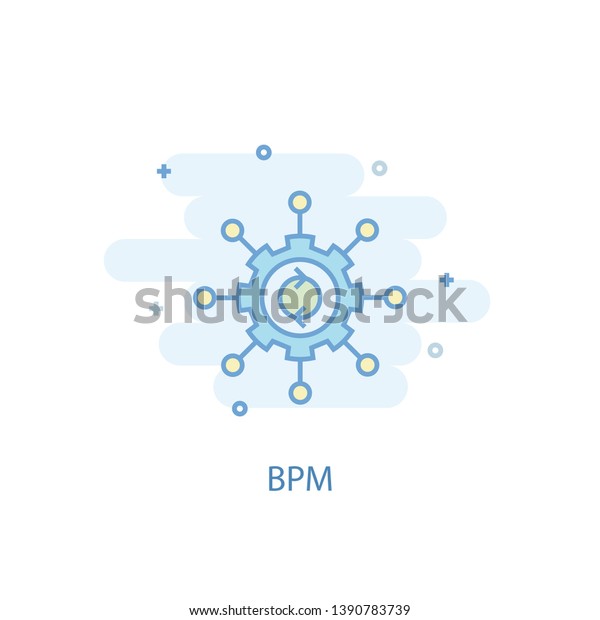 Bpm Line Concept Simple Line Icon Stock Vector (Royalty Free ...