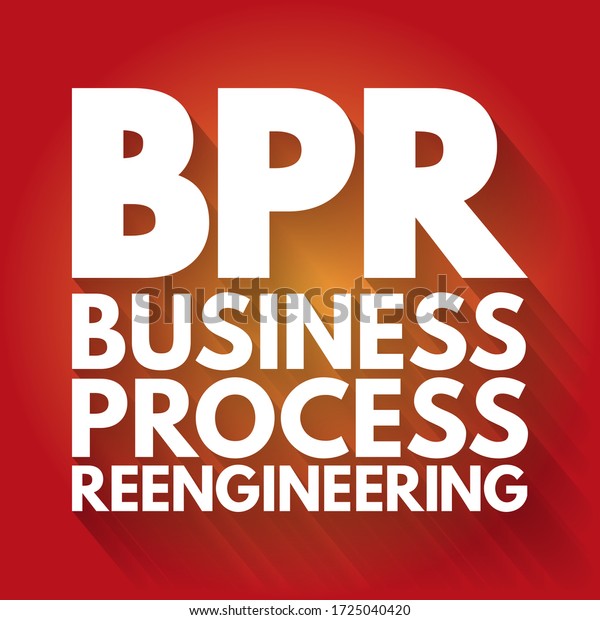 Bpr Business Process Reengineering Acronym Concept Stock Vector ...