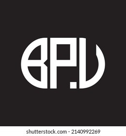 Bpu Letter Logo Design On Black Stock Vector (Royalty Free) 2140992269 ...