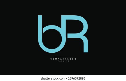 Br Icon Monogram Letter Text Alphabet Stock Vector (Royalty Free ...