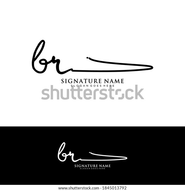 Br Initial Letter Handwriting Signature Logo Stock Vector (Royalty Free ...