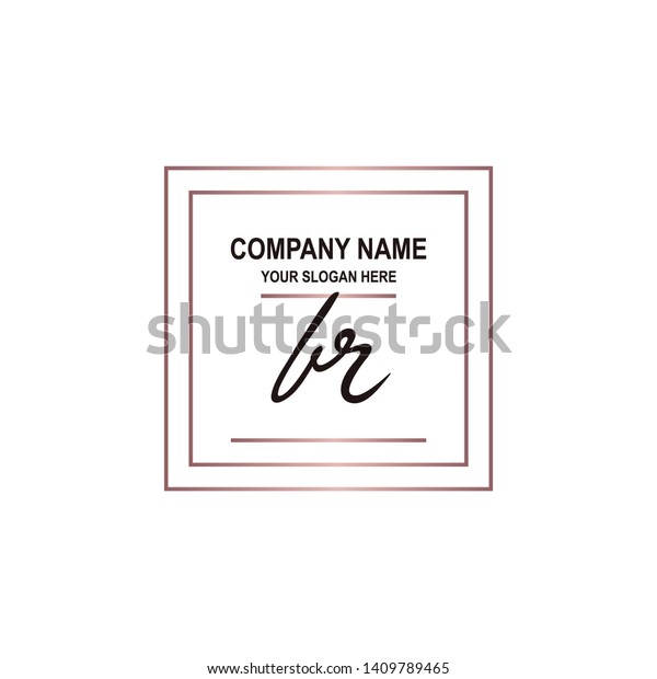 Br Initial Signature Logo Handwriting Logo Stock Vector (Royalty Free ...