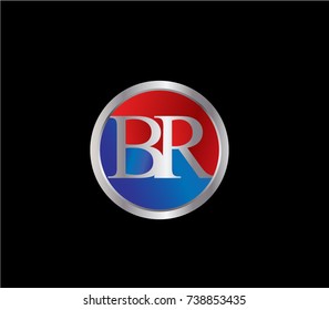 Br Letter Logo Design Circle Blue Stock Vector (Royalty Free) 738853435 ...