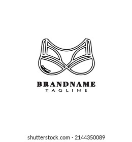Bra Logo Cute Icon Template Black Stock Vector (Royalty Free ...