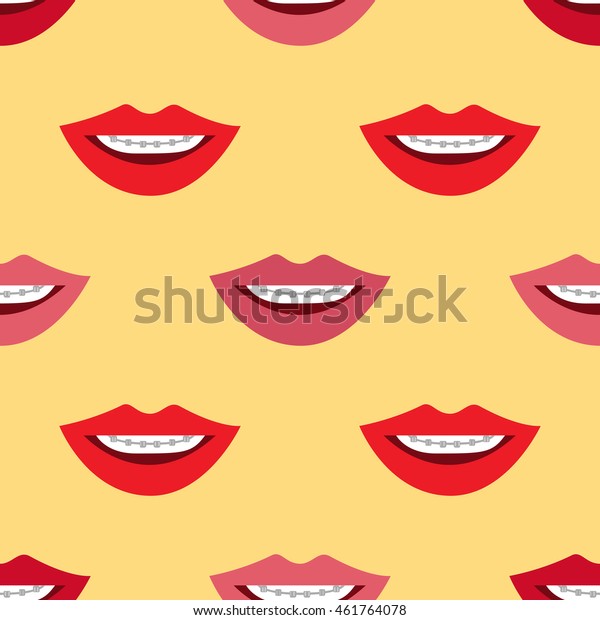 Braces Seamless Cartoon Wallpaper Stock Vector (Royalty Free) 461764078 ...