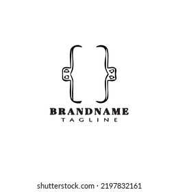 Brackets Cartoon Logo Icon Design Template Stock Vector (Royalty Free ...