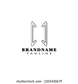 Brackets Cartoon Logo Icon Design Template Stock Vector (Royalty Free ...