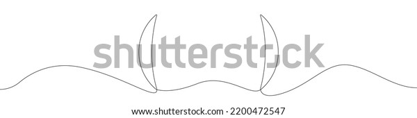 Brackets Icon Line Continuous Drawing Vector Stock Vector (Royalty Free ...