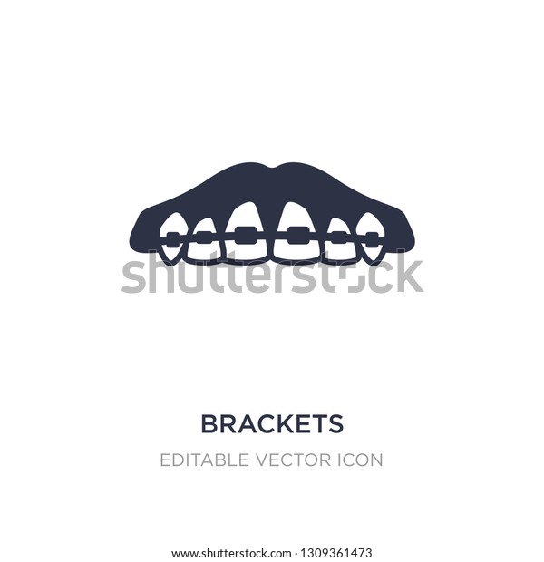 Brackets Icon On White Background Simple Stock Vector (Royalty Free ...