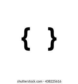 Brackets Icon Trendy Flat Style Background: vector de stock (libre de ...