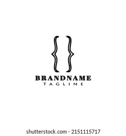 Brackets Logo Cartoon Icon Design Template Stock Vector (Royalty Free ...