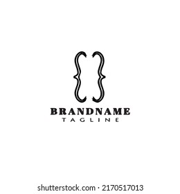 Brackets Logo Cartoon Icon Design Template Stock Vector (Royalty Free ...