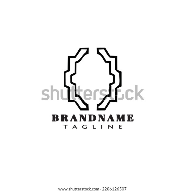 Brackets Logo Cartoon Icon Design Template Stock Vector (Royalty Free ...