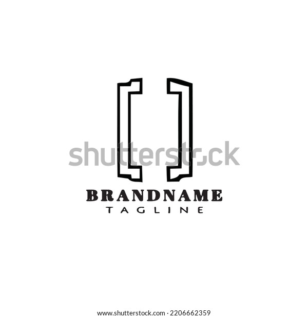 Brackets Logo Cartoon Icon Design Template Stock Vector (Royalty Free ...