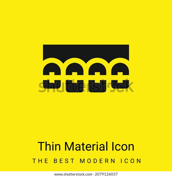 Brackets Minimal Bright Yellow Material Icon Stock Vector (Royalty Free ...