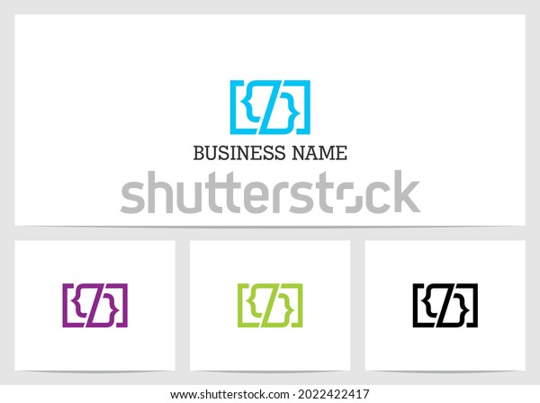 Brackets Slash Symbol Logo Design Stock Vector (Royalty Free ...