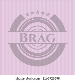 Brag Realistic Pink Emblem Stock Vector (Royalty Free) 1168928698 ...
