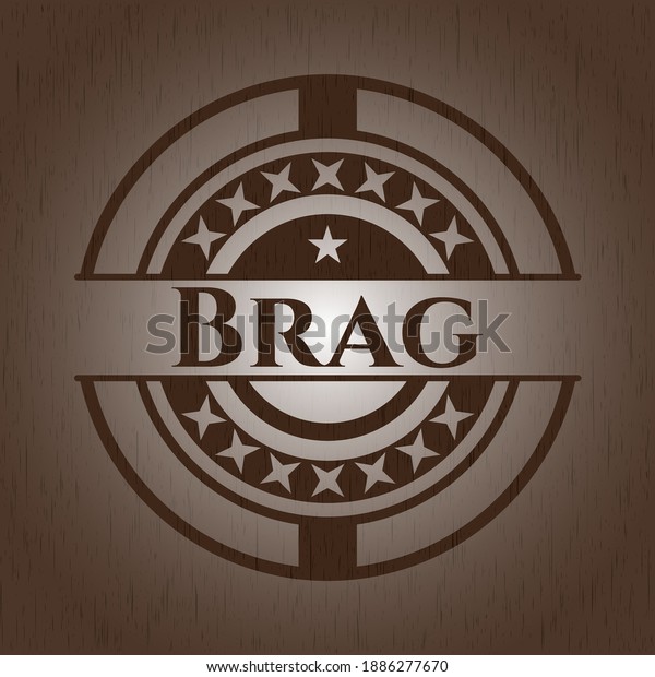 Brag Realistic Wooden Emblem Vector Illustration: เวกเตอร์สต็อก (ปลอด ...