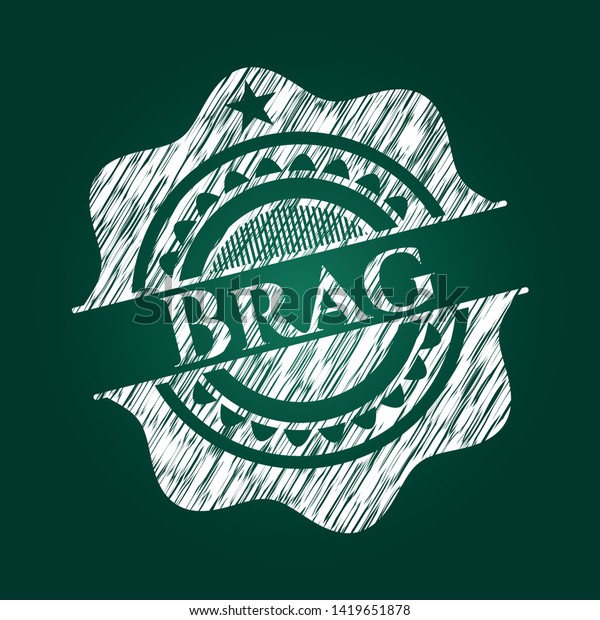 Brag Written On Chalkboard Vector Illustration Stock Vector (Royalty ...