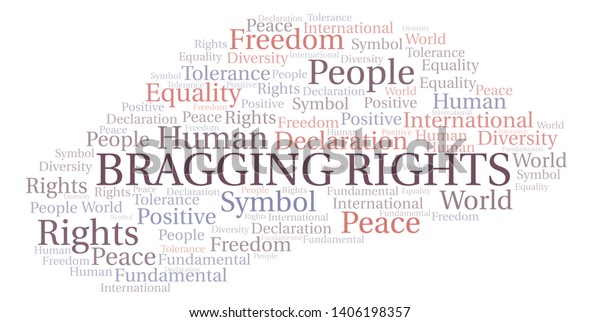 Bragging Rights Word Cloud Wordcloud Made Stock Vector (Royalty Free ...