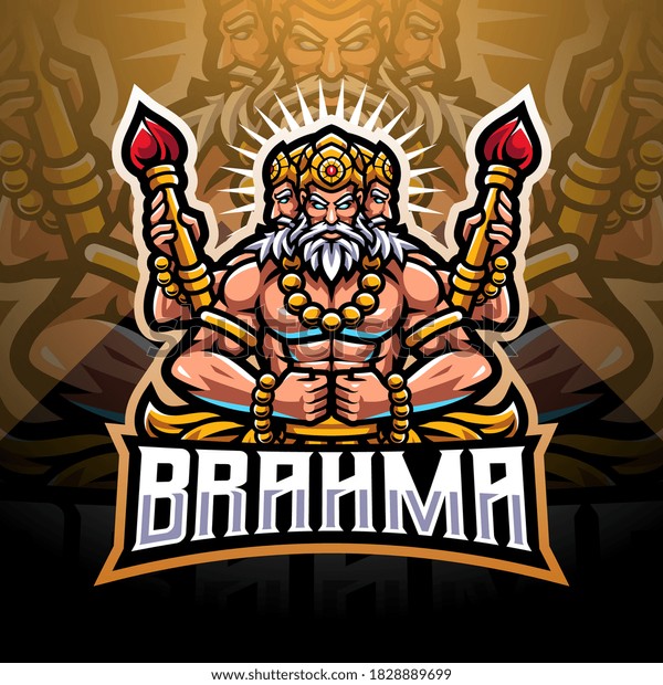 Brahma Esport Mascot Logo Design Stock Vector (Royalty Free) 1828889699
