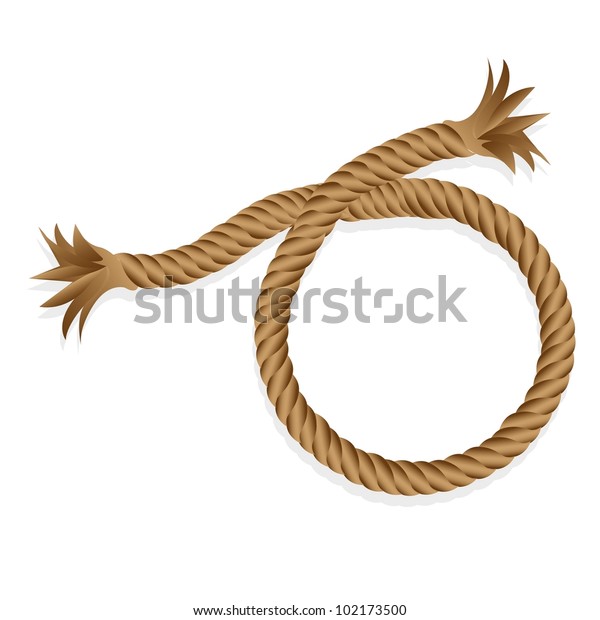 Braided Rope Isolated On White Background Stock Vector (Royalty Free ...