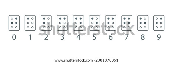 Braille Numbers Tactile Writing System Used Stock Vector (Royalty Free ...