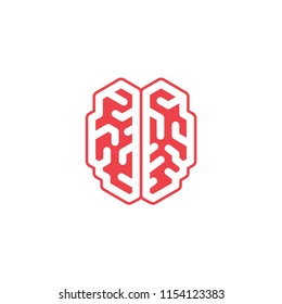 Brain Abstract Geometric Logo Concept Stock Vector (Royalty Free ...