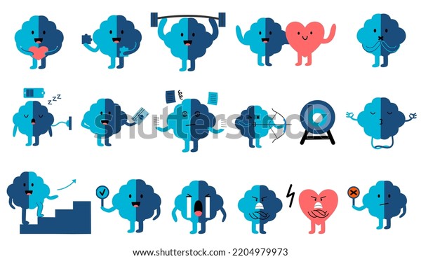 Brain Activity Cartoon Character Icon Vector Stock Vector (Royalty Free ...