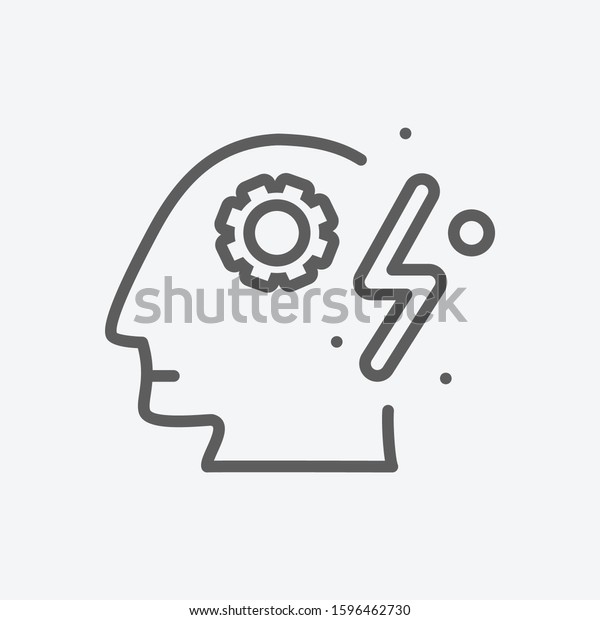 Brain Activity Icon Line Symbol Isolated Stock Vector (Royalty Free ...
