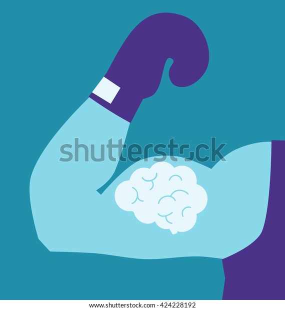 Brain Arm Muscle Vector Illustration Stock Vector (Royalty Free ...