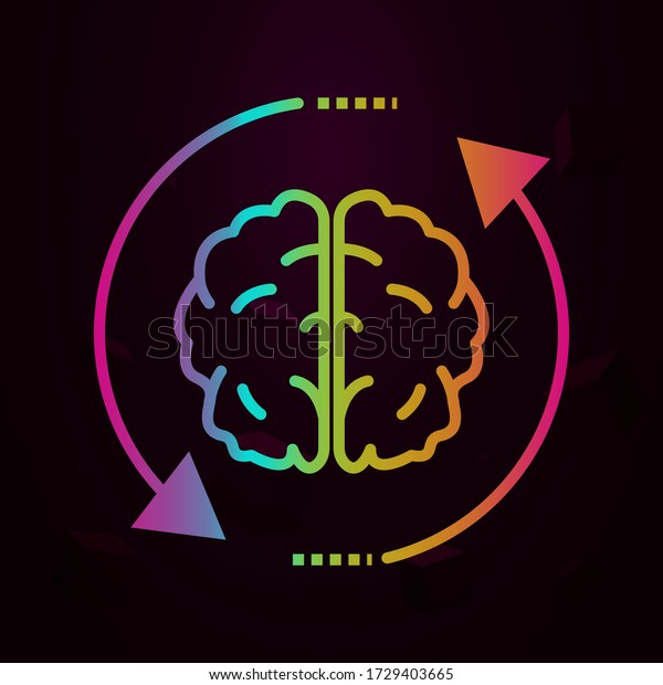 Brain Arrow Inspiring Change Nolan Icon Stock Vector (Royalty Free ...