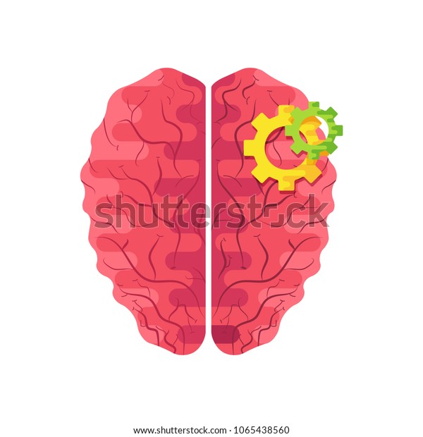Brain Art Icon Brain Classic Background Stock Vector (Royalty Free ...