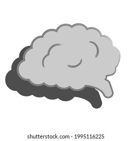 Brain Brush Strokes Isolated On Gray Stock Vector (Royalty Free ...