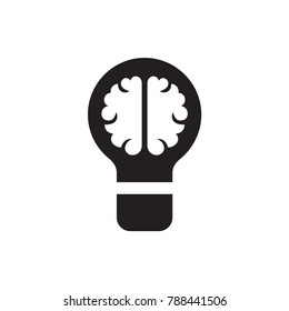 Brain Bulb Icon Illustration Isolated Vector Stock Vector (Royalty Free ...